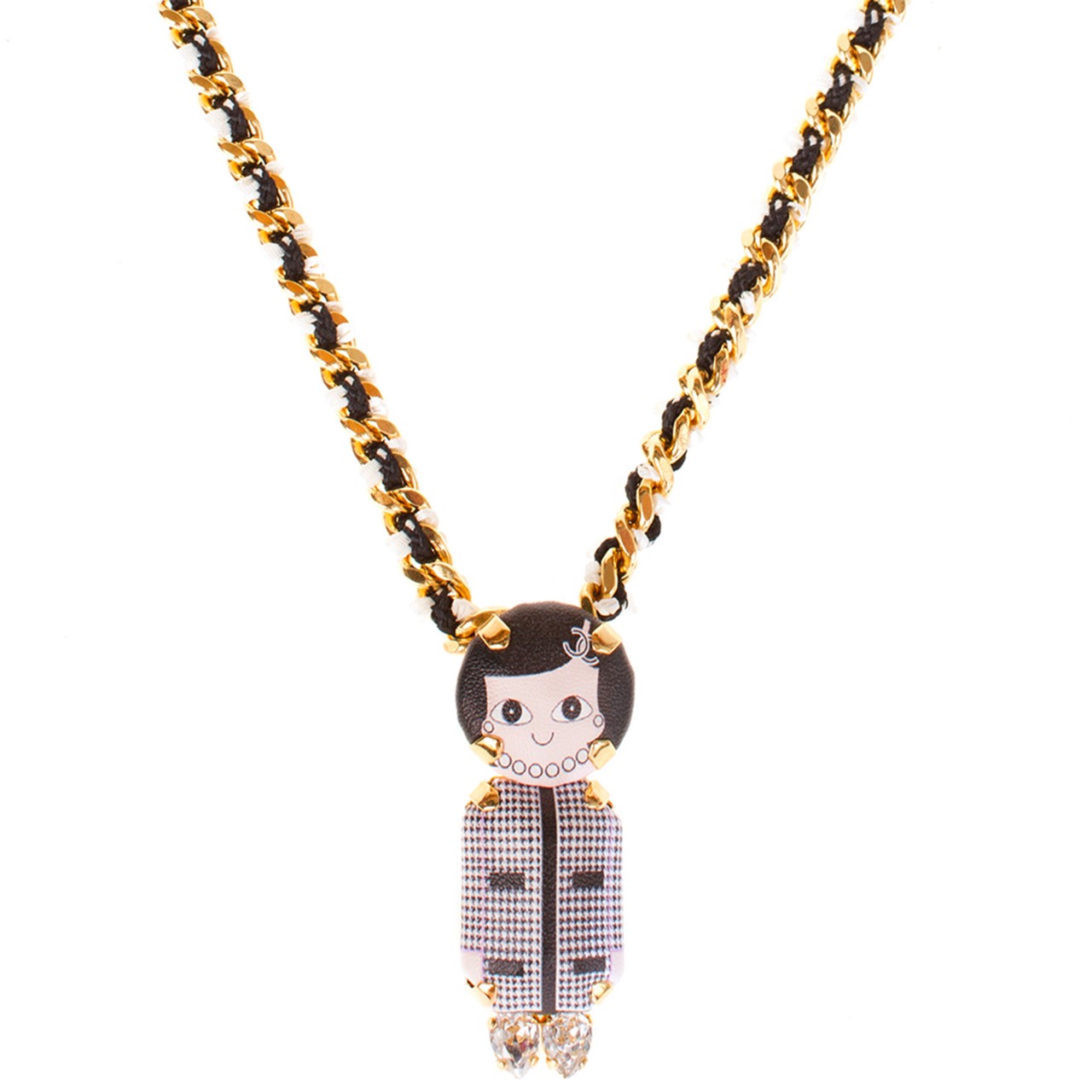 Coco Ribbon Pendant Necklace - Bijoux de Famille