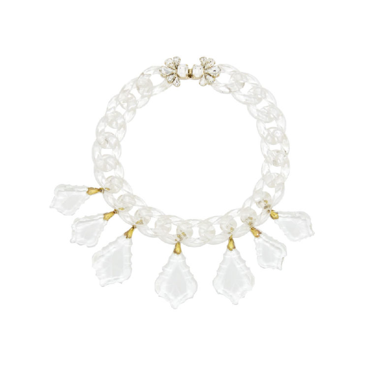 Vintage Clear Chain Necklace - Bijoux de Famille